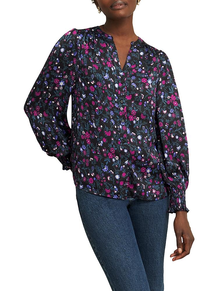 HOBBS LONDON Tasha Button Front Blouse